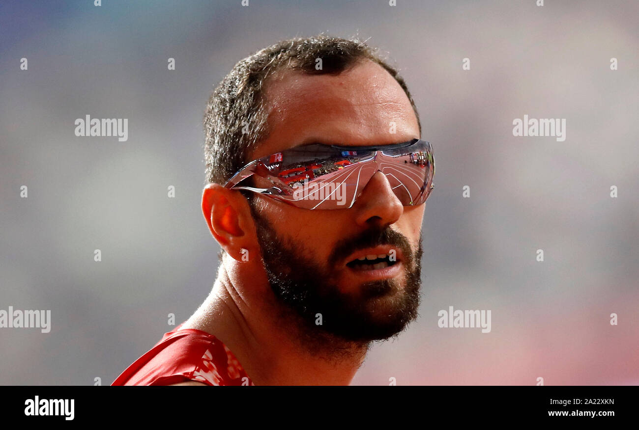 Turkey's Ramil Guliyev reacts after finishing 2nd in the 1st heat of ...