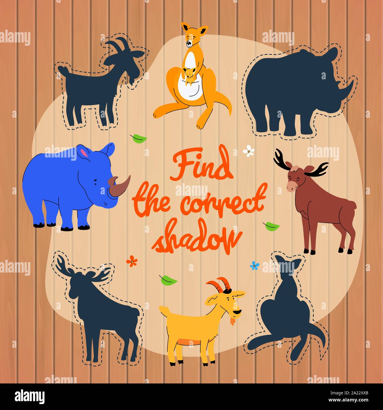 Children shadow match game Stock Vector Images - Alamy