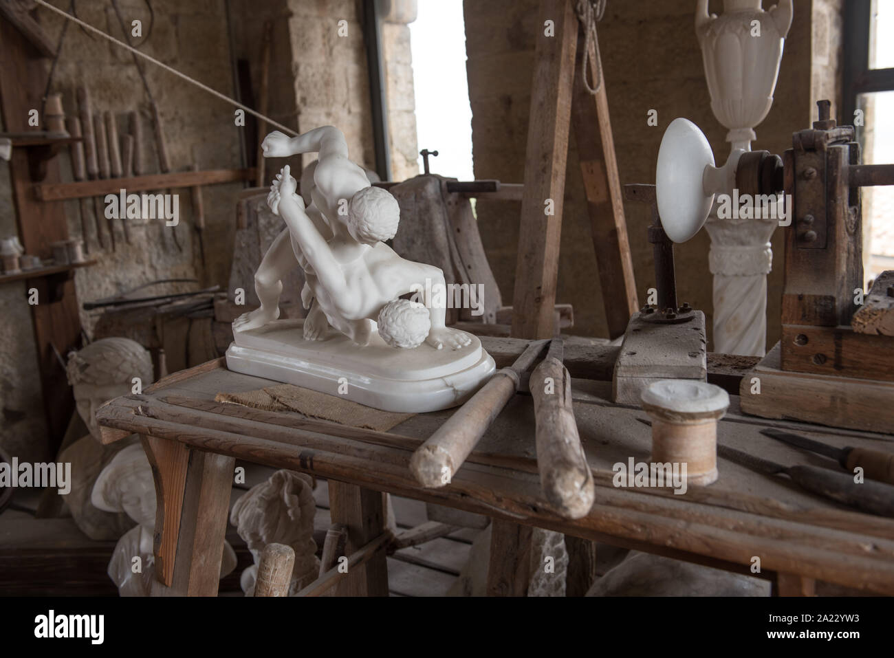 Inside the Alabaster museum Stock Photo - Alamy