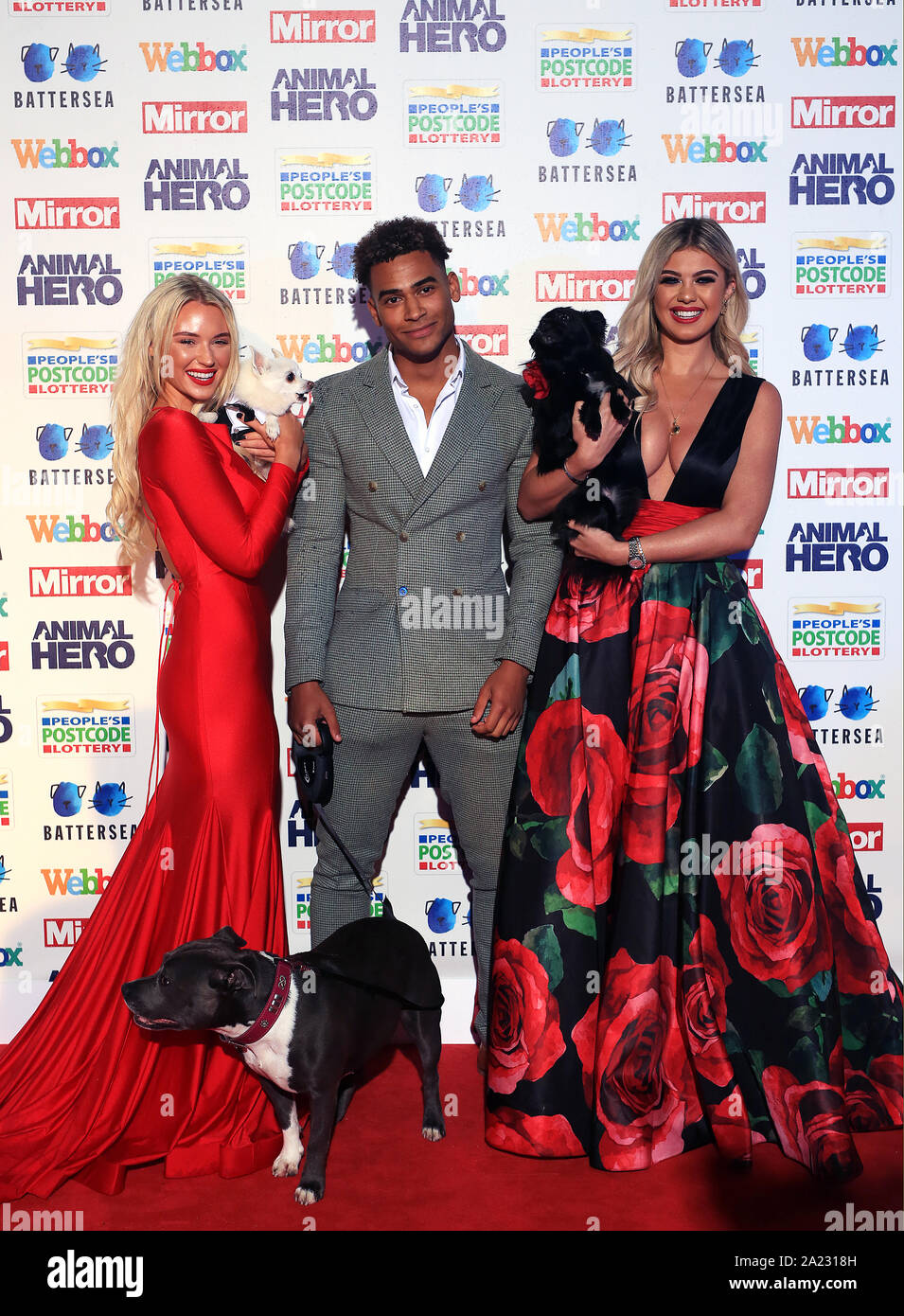 Lucy Donlan, Jordan Hames and Belle Hassan attending the Mirror Animal ...