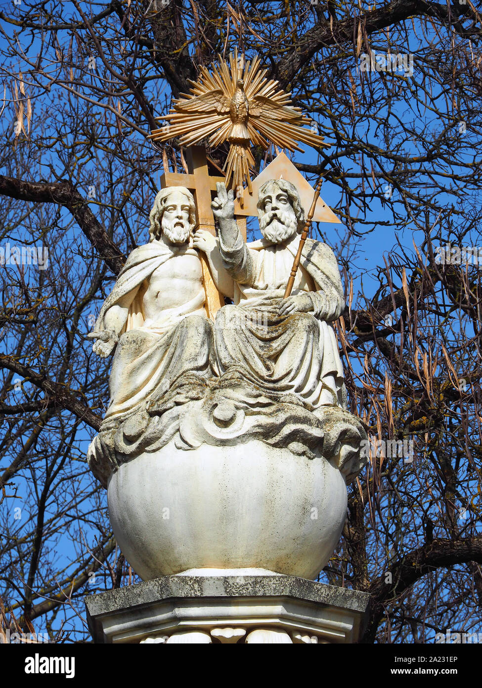Holy Trinity Column, Jánoshalma, Hungary, Magyarország, Europe Stock ...