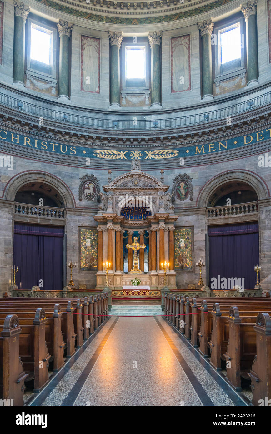 The interior of the Frederick's Church in Copenhagen, Denmark Stock ...