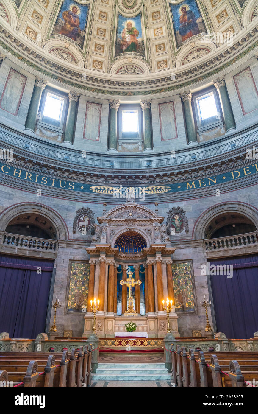 The interior of the Frederick's Church in Copenhagen, Denmark Stock ...