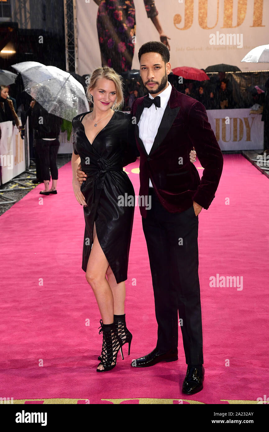 Natalie Herron and Royce Pierreson arriving for the Judy European ...