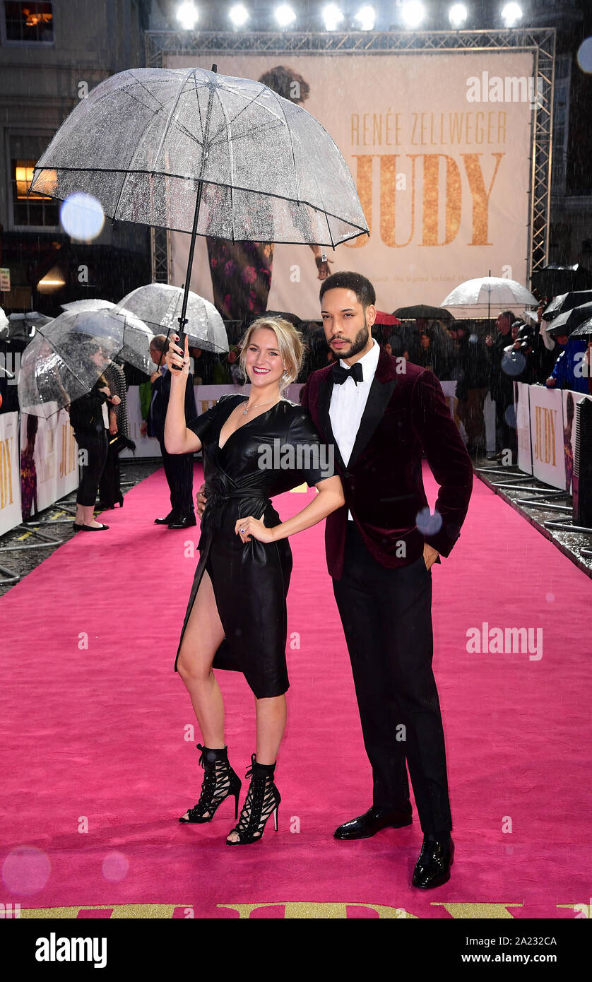 Natalie Herron and Royce Pierreson arriving for the Judy European ...