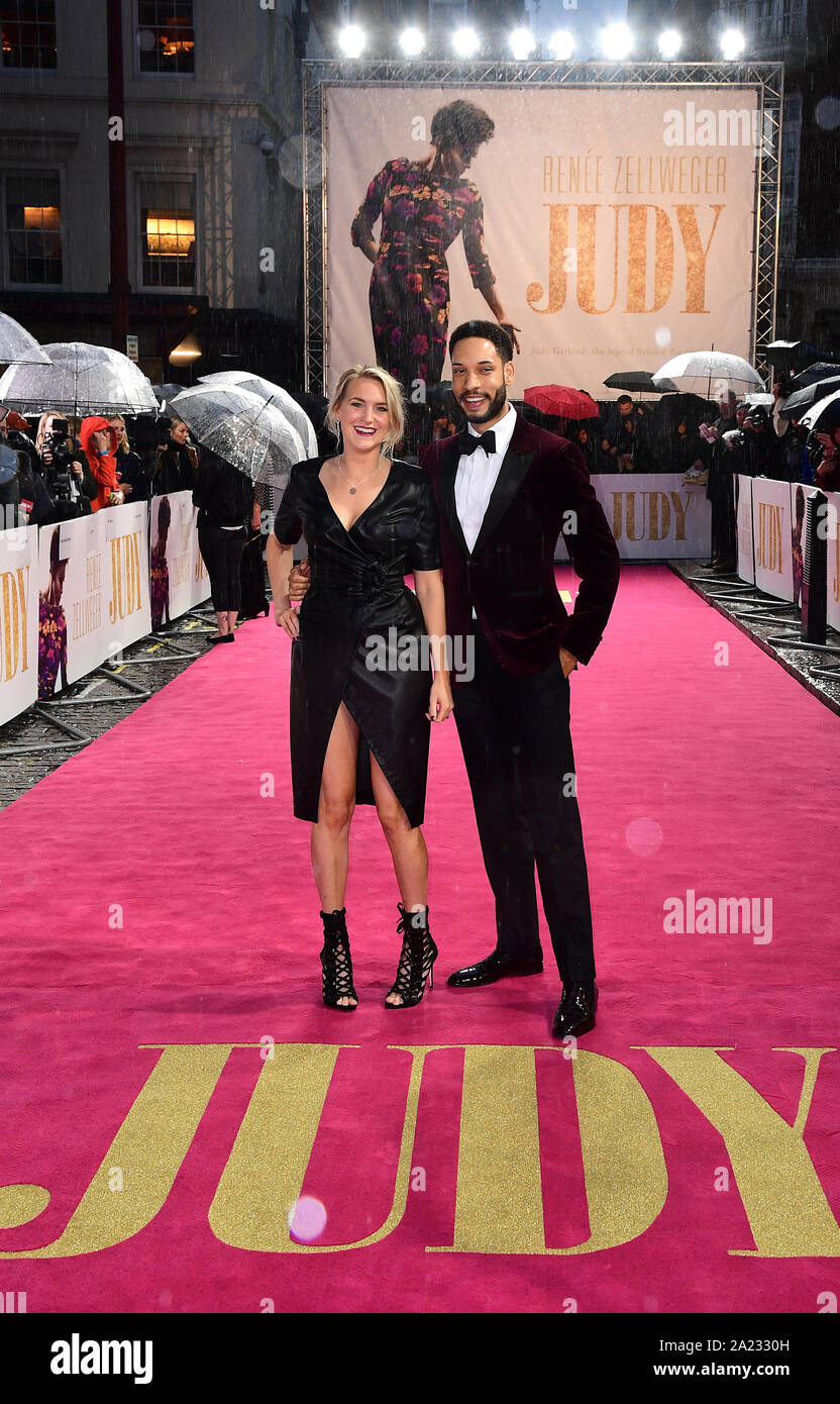 Natalie Herron and Royce Pierreson arriving for the Judy European ...