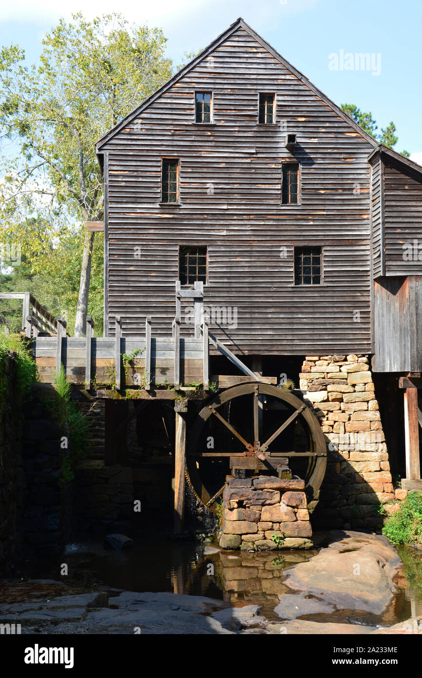 The Colonial era Yates Mill located south of Raleigh North Carolina ...