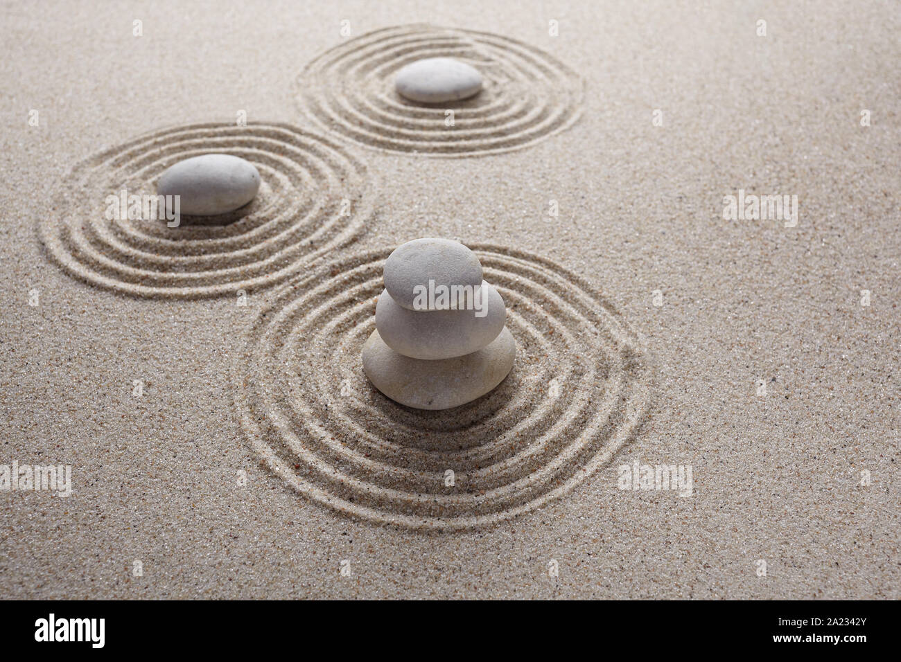 Zen garden stone for concentration and relaxation sand and rock for ...
