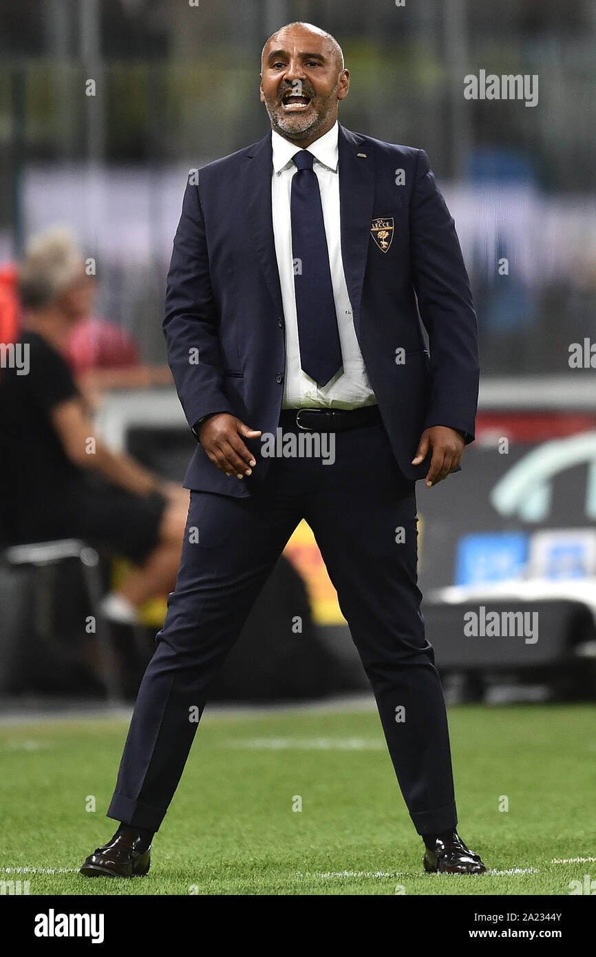 Fabio Liverani coach of Lecce Milano 26-8-2019 Stadio Giuseppe Meazza ...