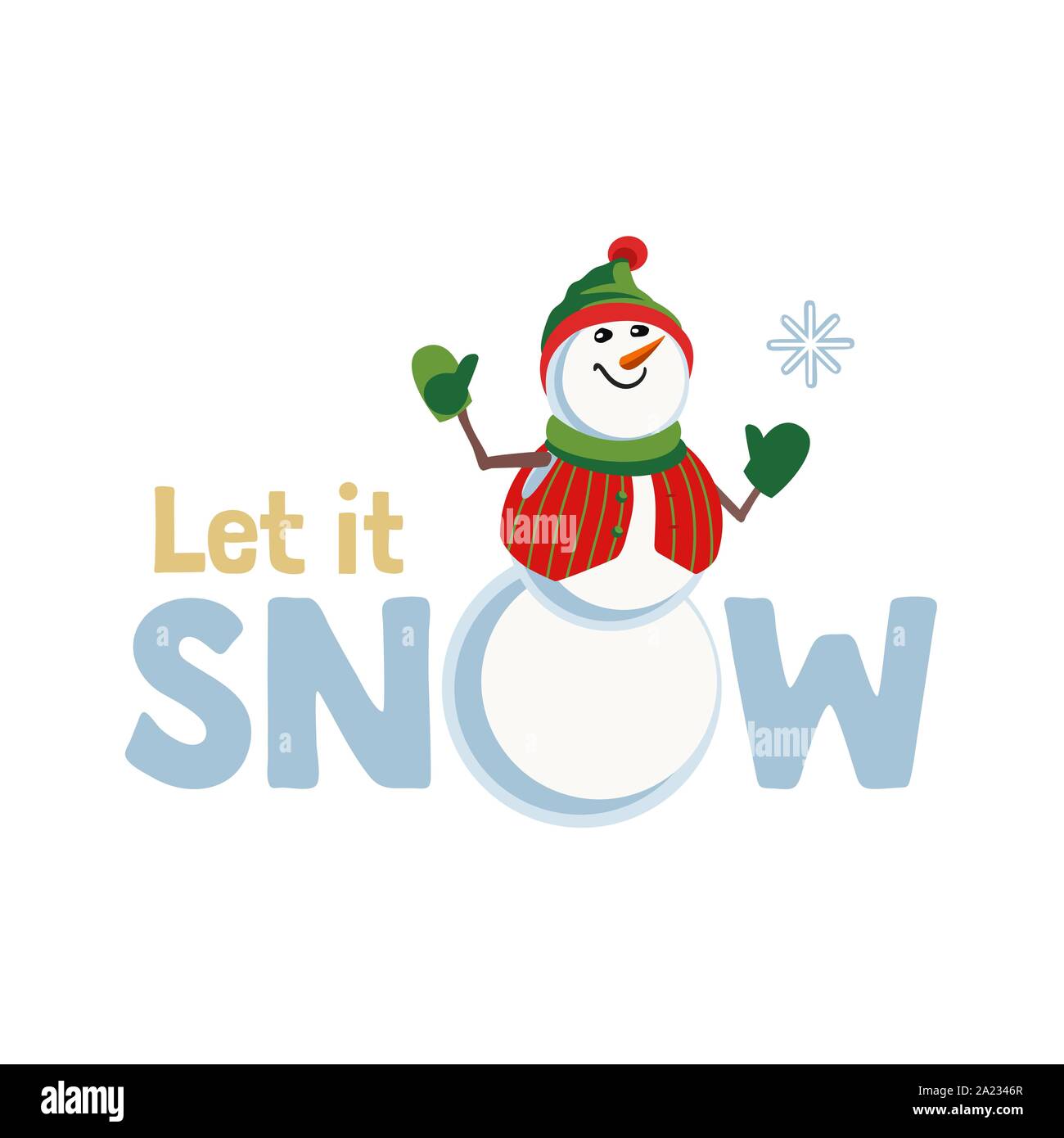Let it snow vector vectors Cut Out Stock Images & Pictures - Alamy