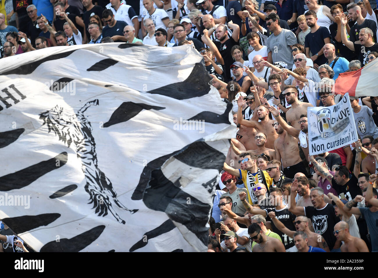 Juventus fans Parma 24/08/2019 Stadio Ennio Tardini Football Serie A ...