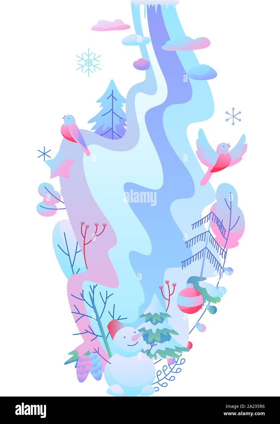 Background with winter items Stock Vector Image & Art - Alamy