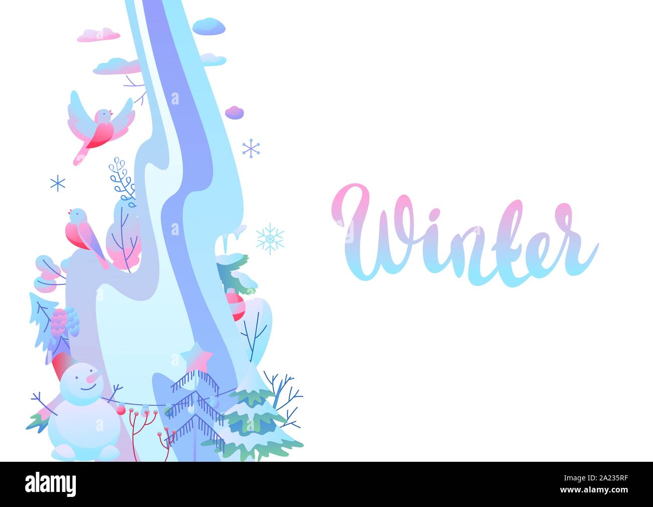 Background with winter items Stock Vector Image & Art - Alamy
