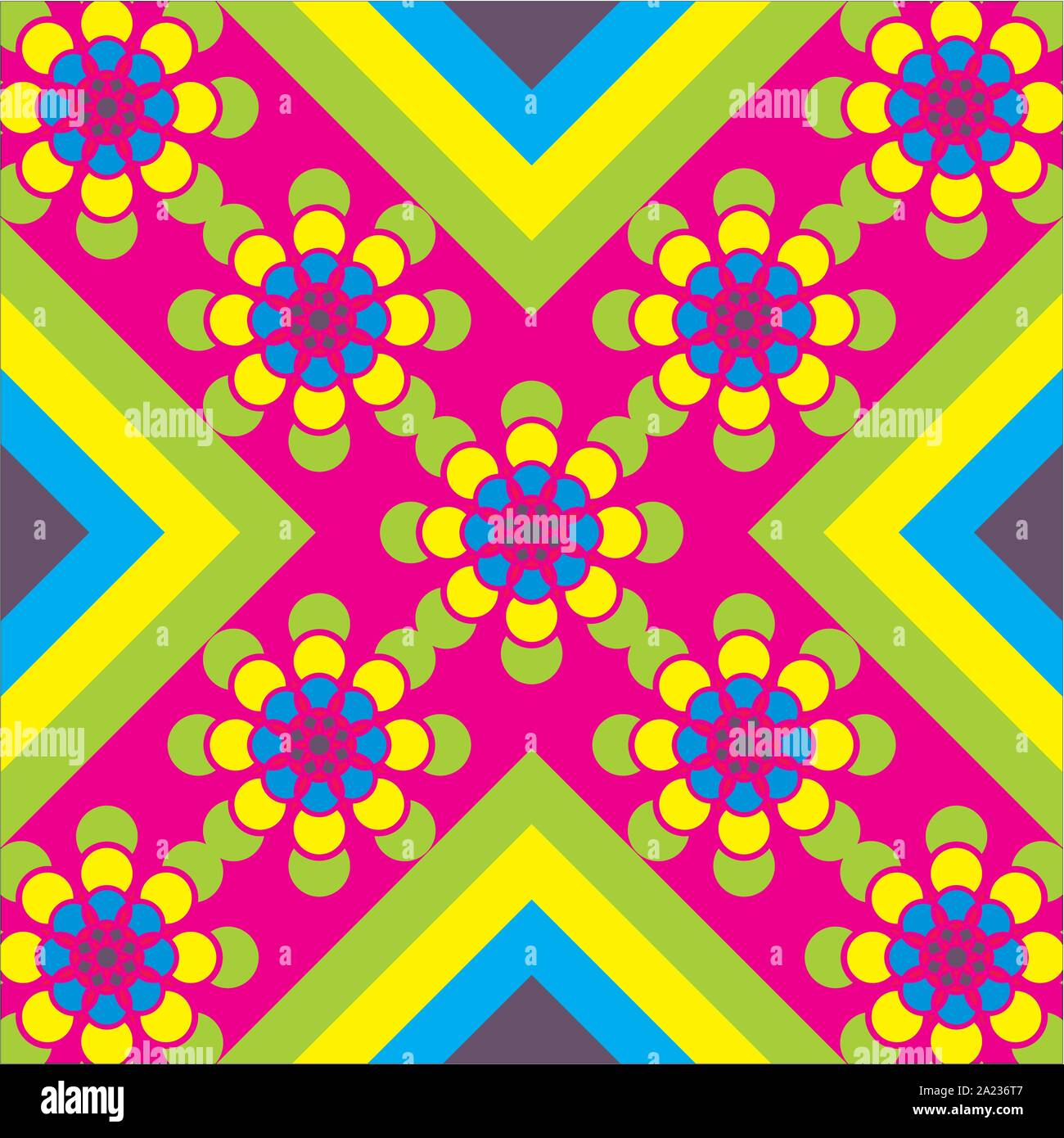 Combination of square and round shapes and symmetrical geometric ...