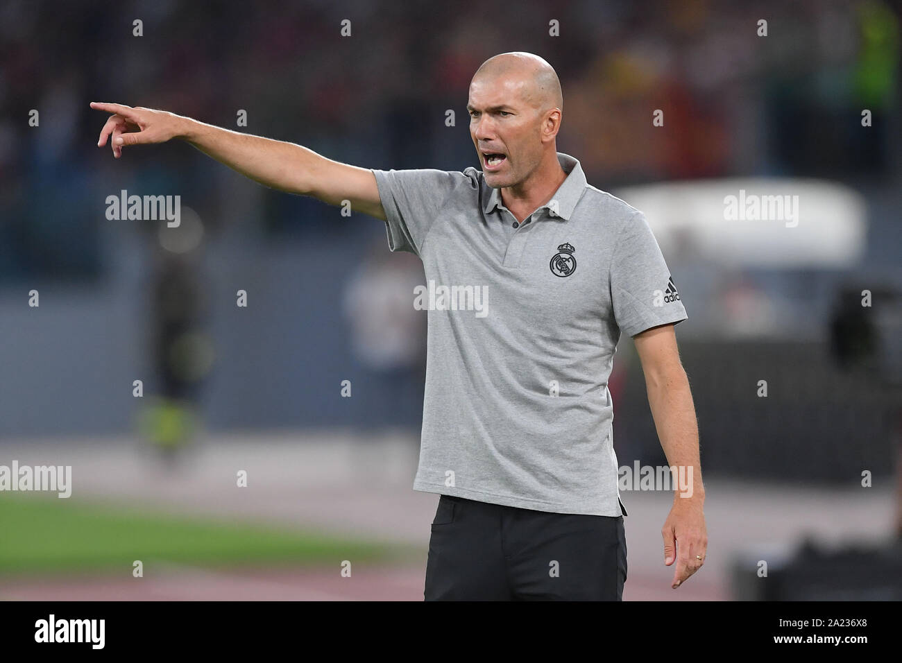 Zinedine Zidan coach Real Madrid Roma 11/08/2019 Stadio Stadio Olimpico ...