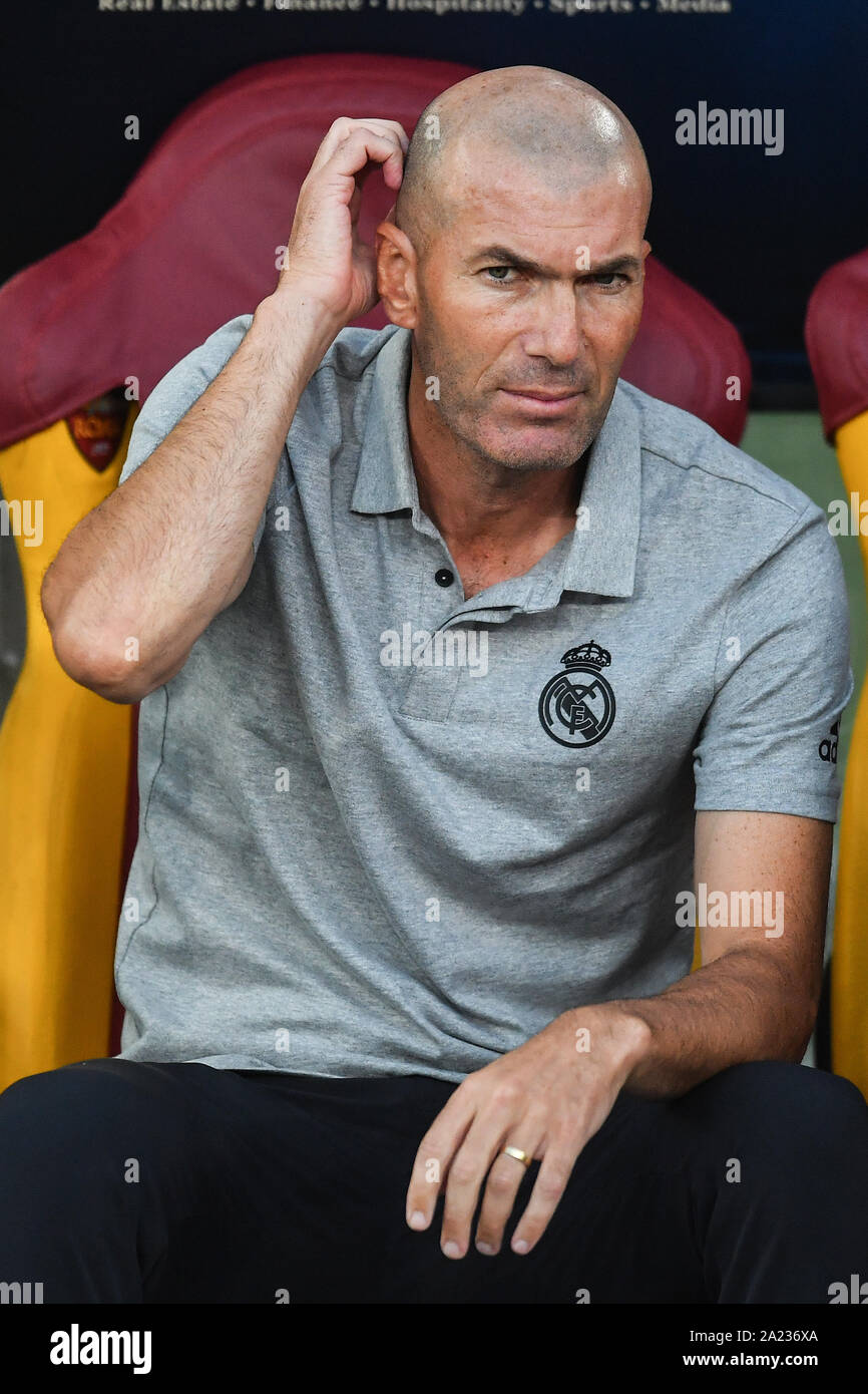 Zinedine Zidan coach Real Madrid Roma 11/08/2019 Stadio Stadio Olimpico ...