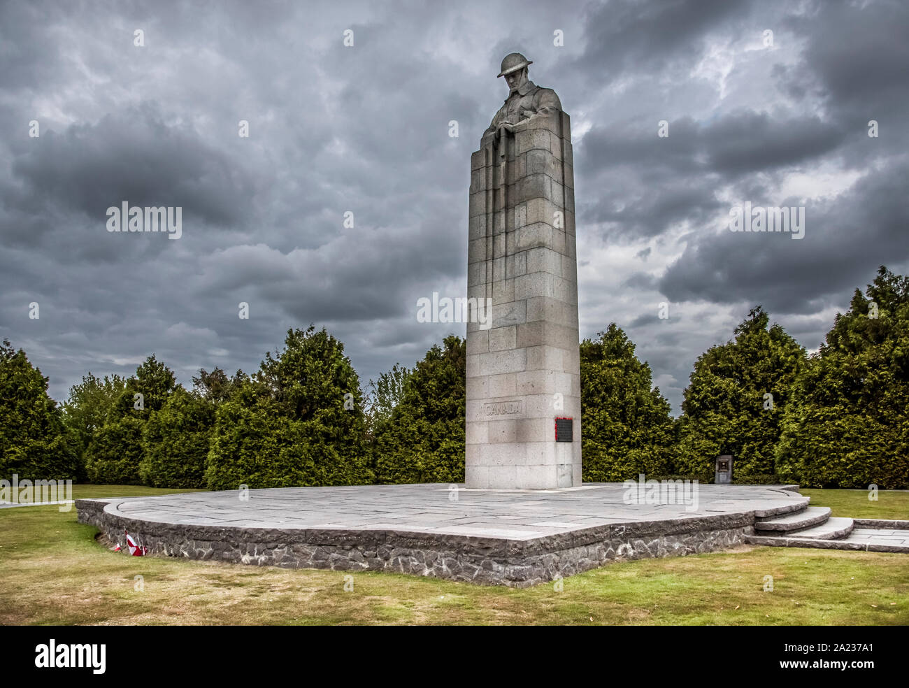The Canadian Brooding Soldier at Vancouver Corner at St Juliaan on the ...