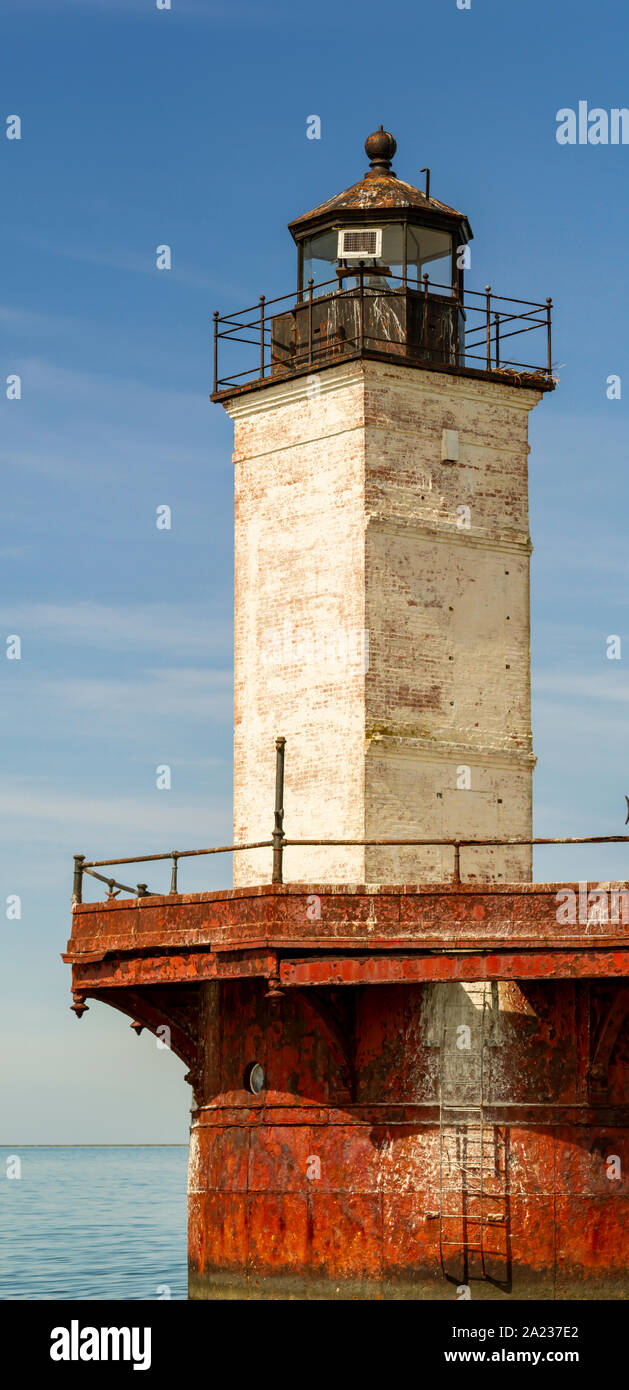 Exterior of Solomons Lump Lighthouse in Chesapeake Bay off Delmarva ...