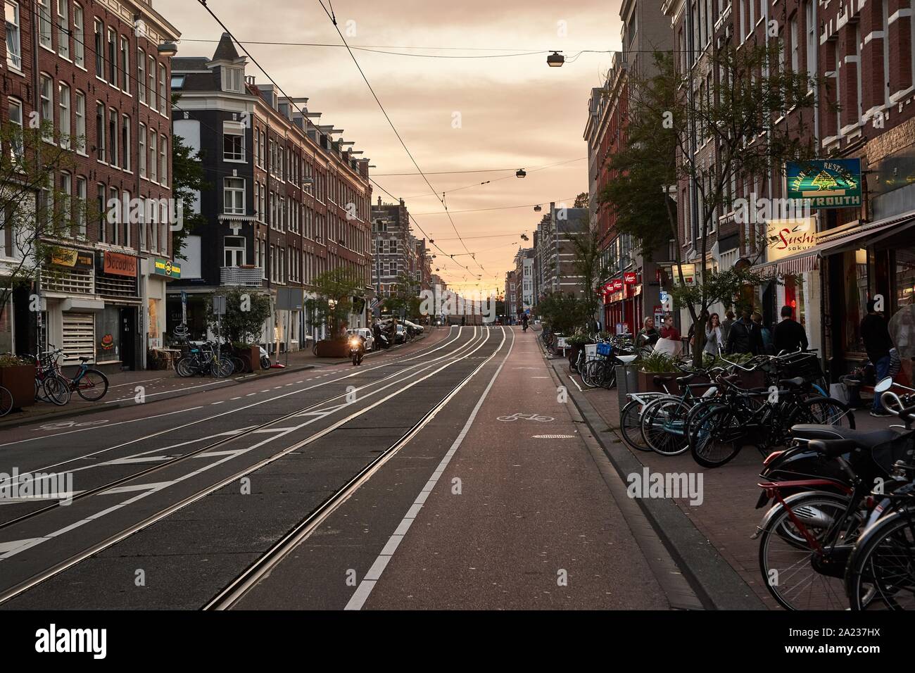 Amsterdam street view hi-res stock photography and images - Alamy