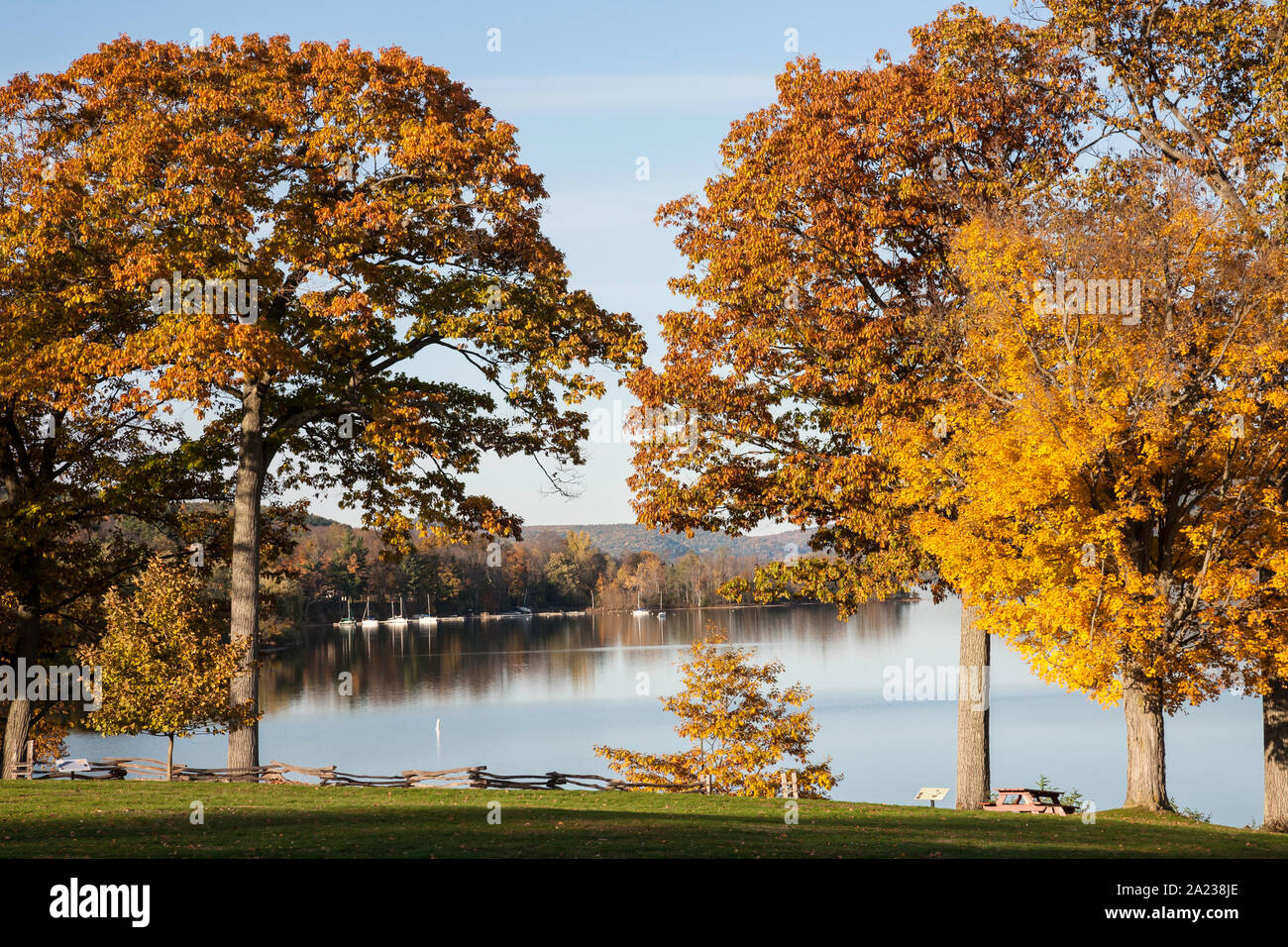 Village of Cooperstown with Autumn Leaves, USA Stock Photo - Alamy