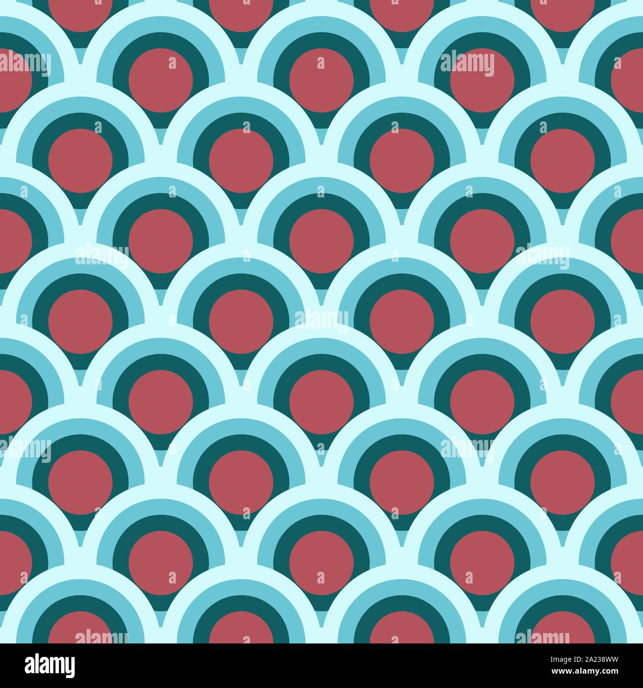 Colorfull seamless pattern with scale circle one inside one. Thematic ...
