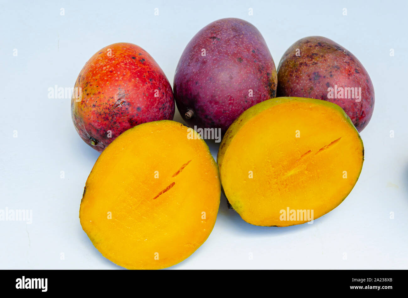 Close-up Of Mango Cross Section Stock Photo - Alamy