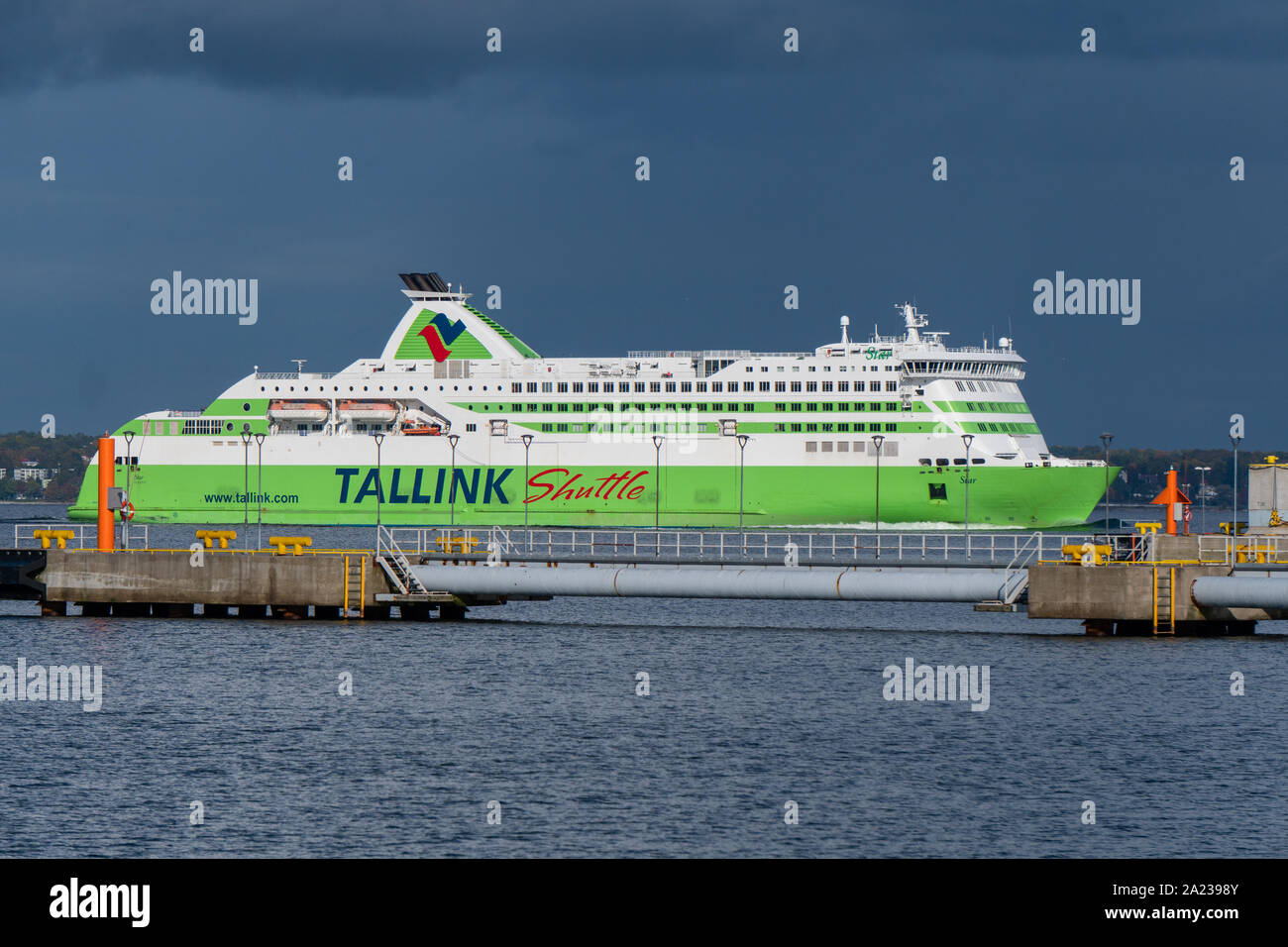 Sea ferry Tallink Shuttle Star from the Tallink fleet goes to the ...