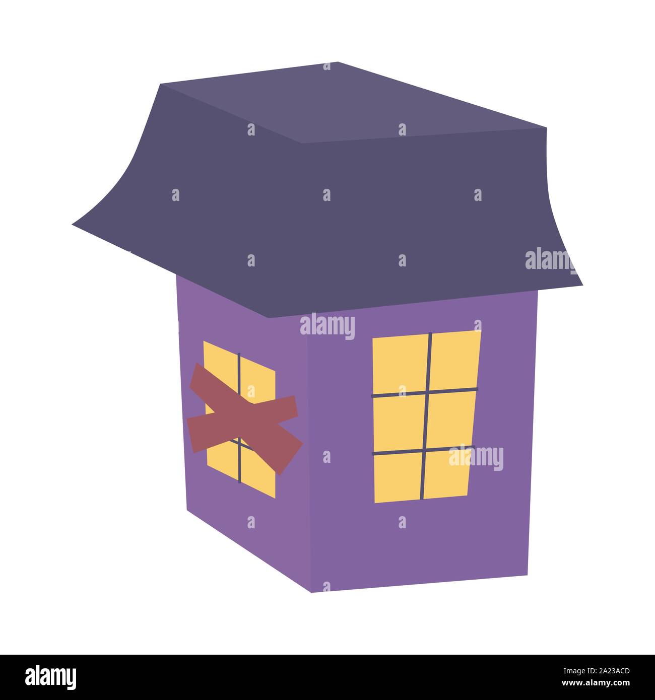Old derelict house Stock Vector Images - Alamy