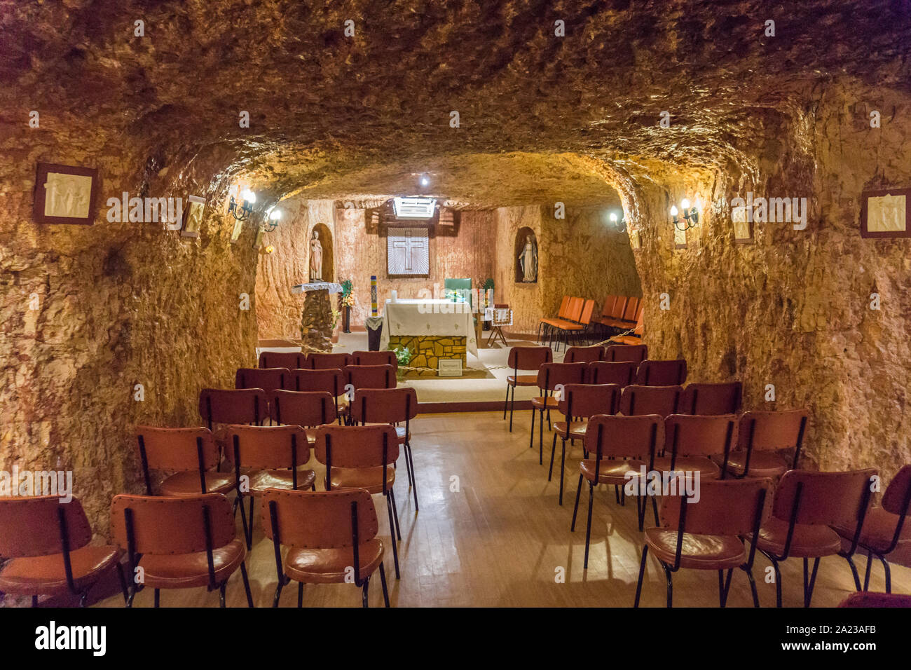 St Peter & Pauls underground Catholic Church, Coober Pedy, Australia ...