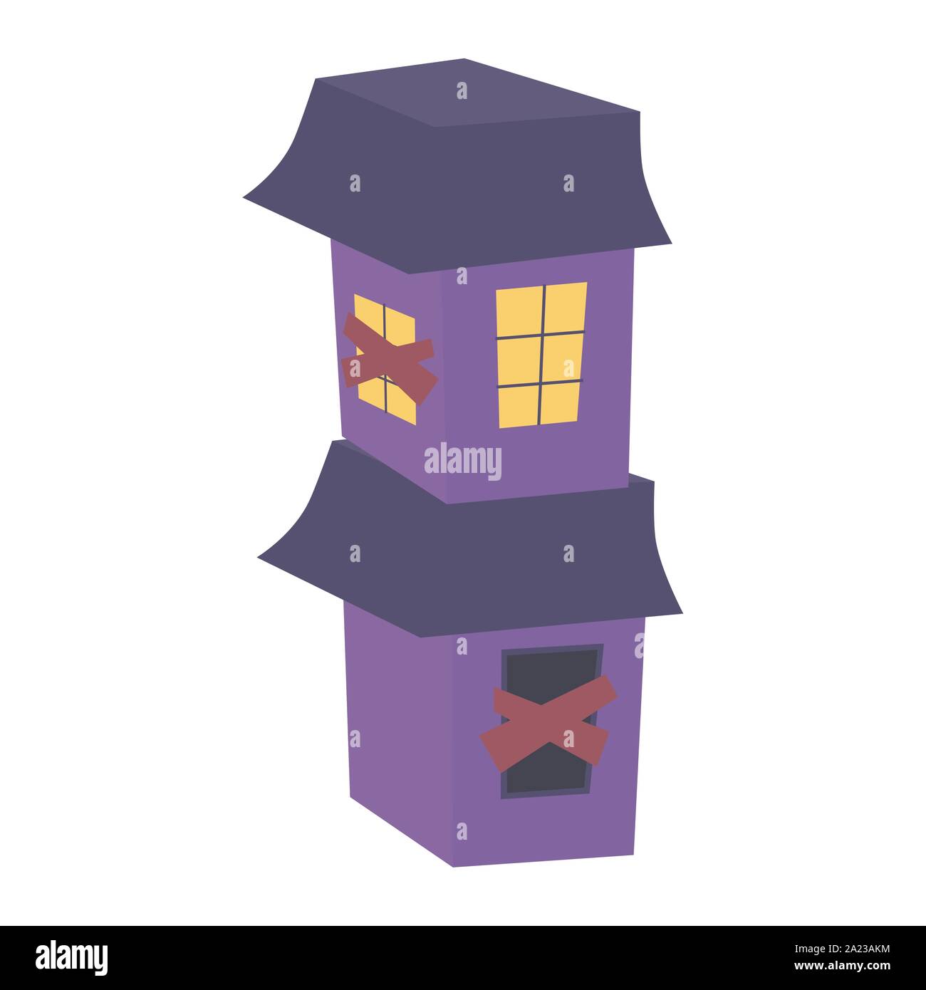 haunted house trick or treat happy halloween vector illustration Stock ...