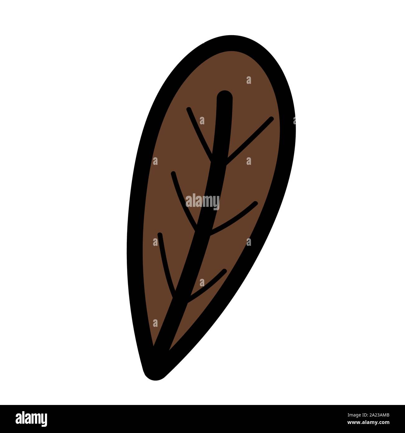 brown foliage botanical leaf icon vector illustration Stock Vector ...
