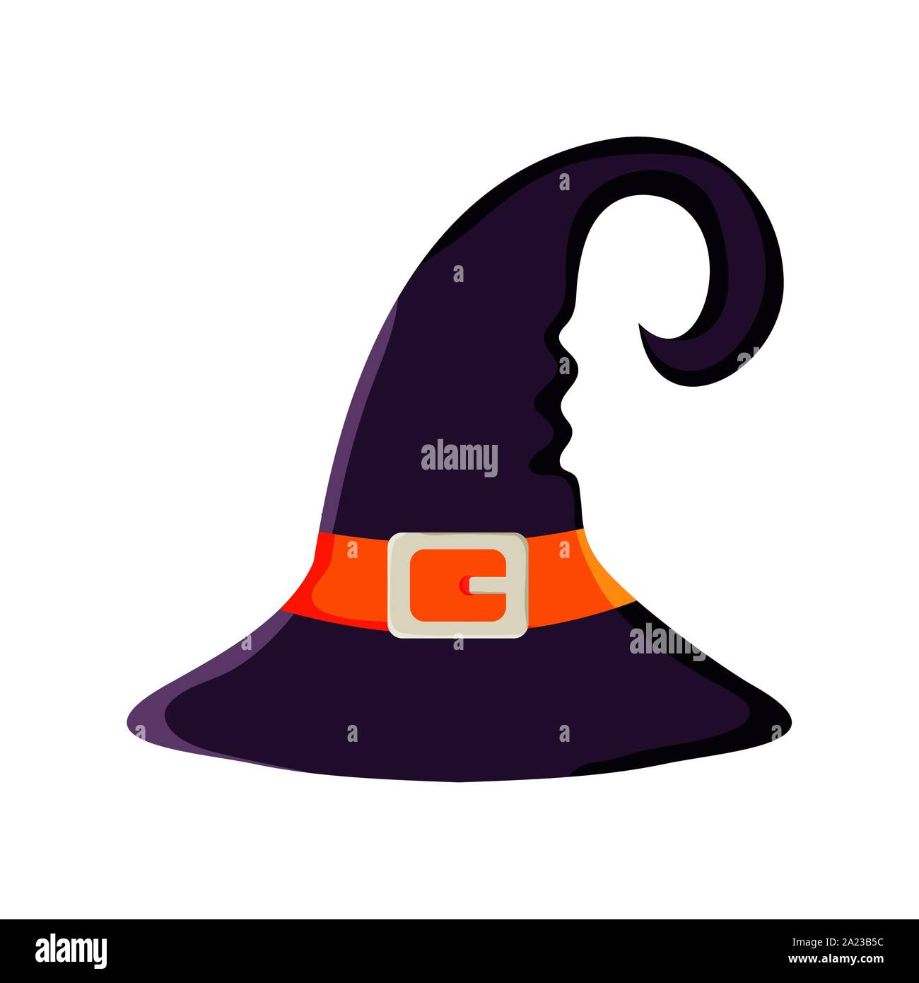 witch hat trick or treat happy halloween vector illustration Stock ...