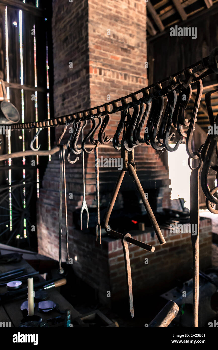 Old blacksmith tools hi-res stock photography and images - Alamy