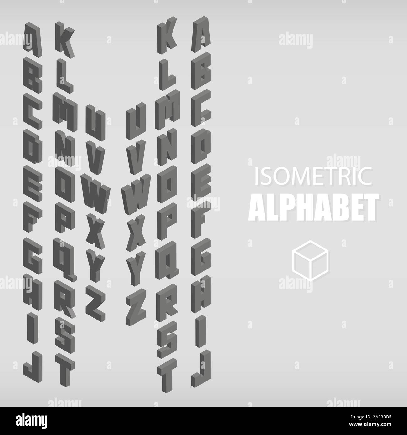 Isometric alphabet hi-res stock photography and images - Alamy