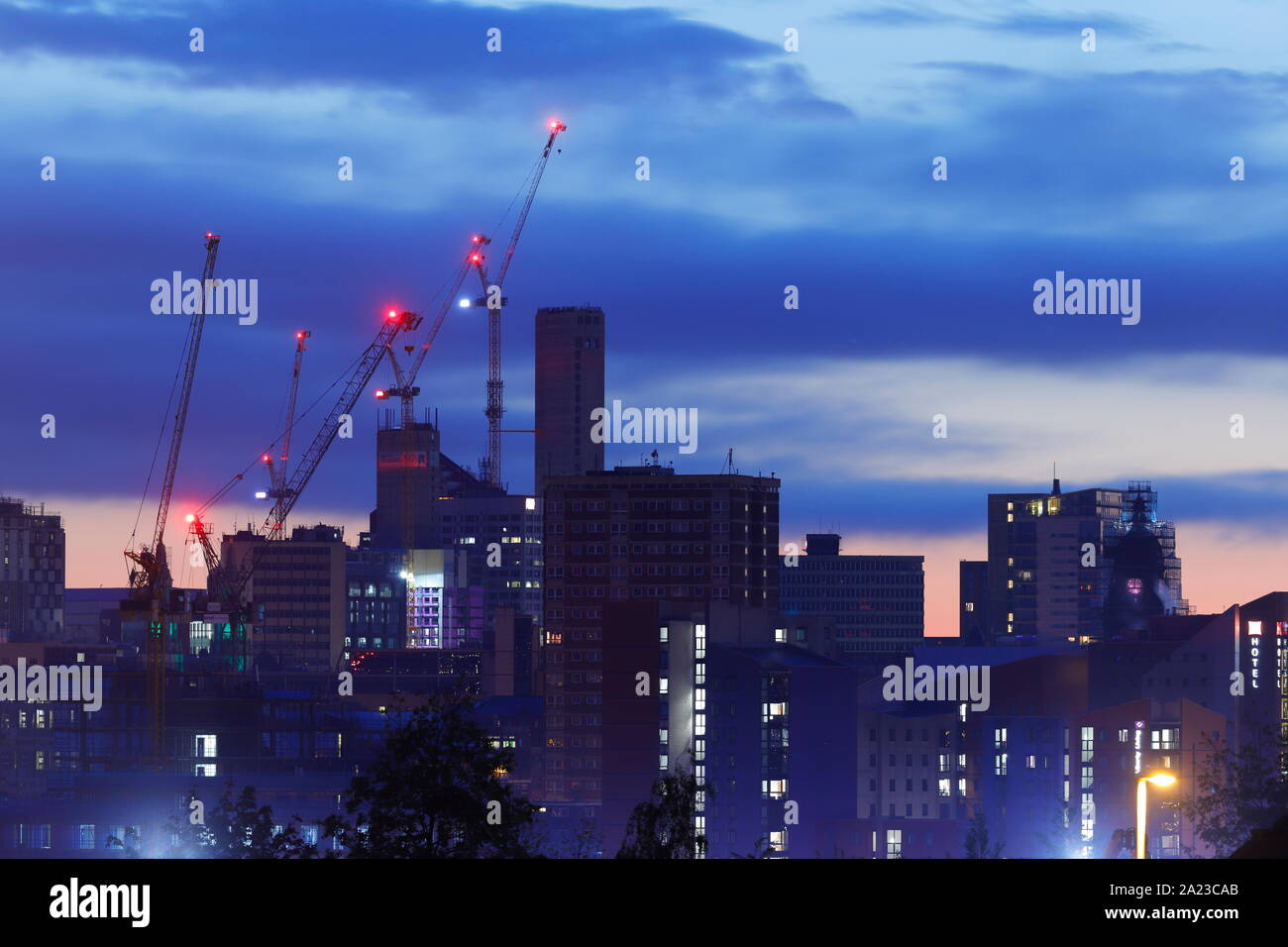 Leeds skyline in October 2019, with Altus House under construction ...