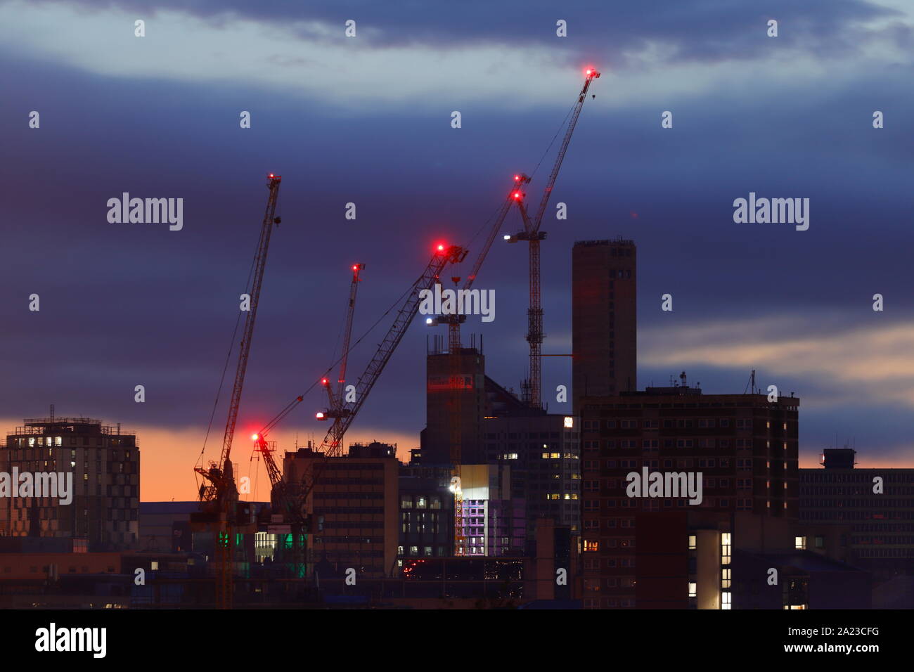 Leeds skyline in October 2019, with Altus House under construction ...