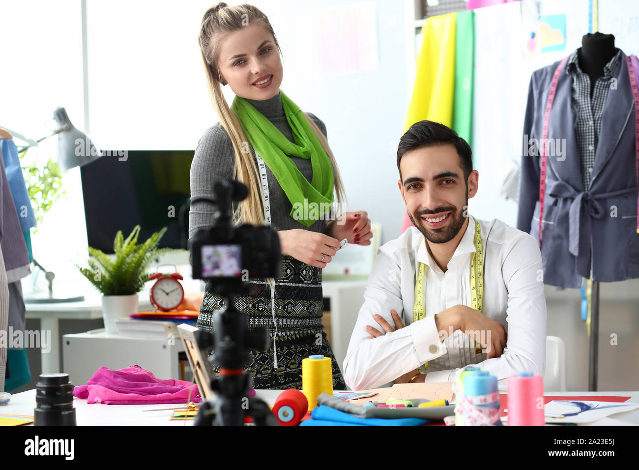 Clothes Design Process Needlework Video Tutorial Stock Photo Alamy