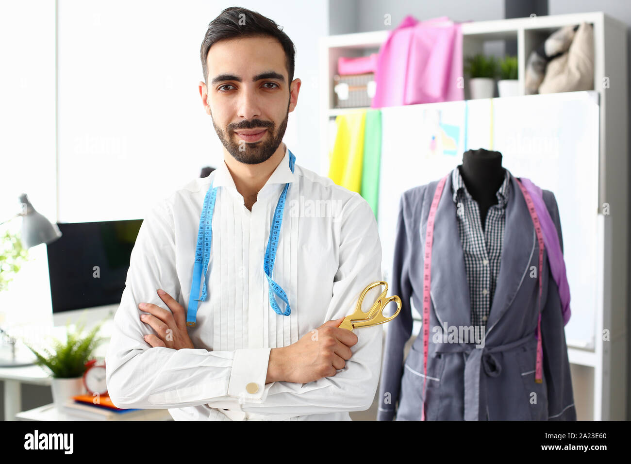 Clothes Creating Profession Fashion Designer Job Stock Photo - Alamy
