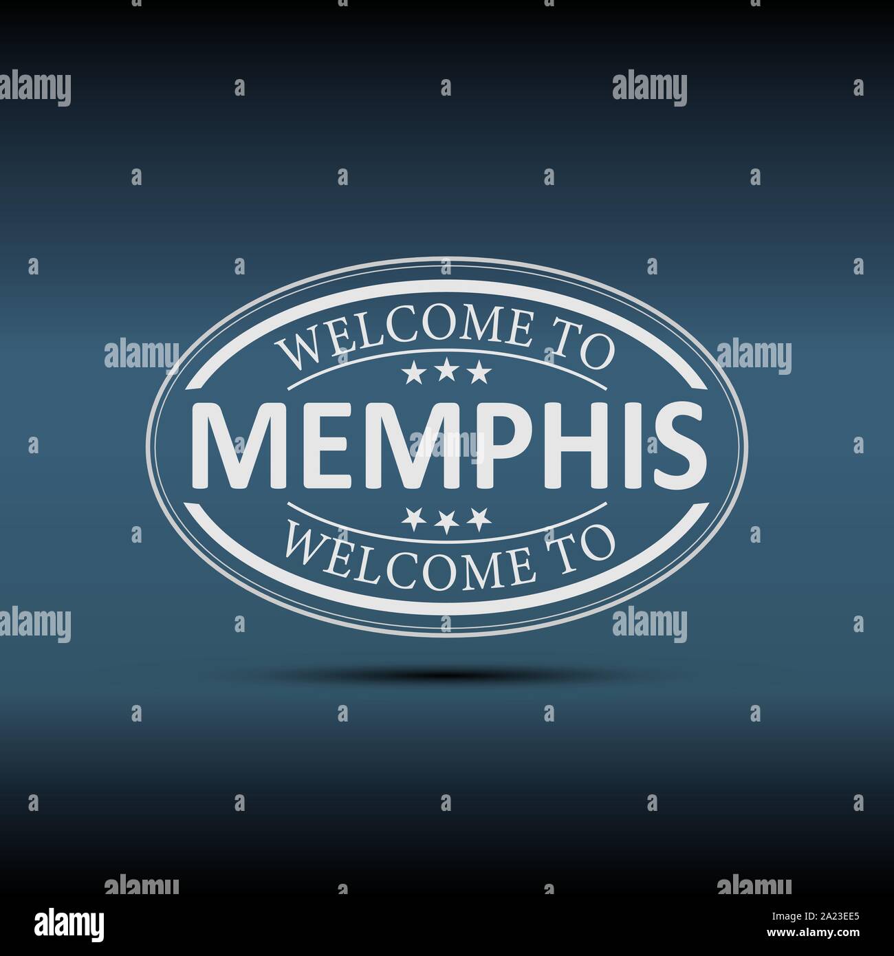 Welcome to Memphis United States oval logo icon illustration on a white ...