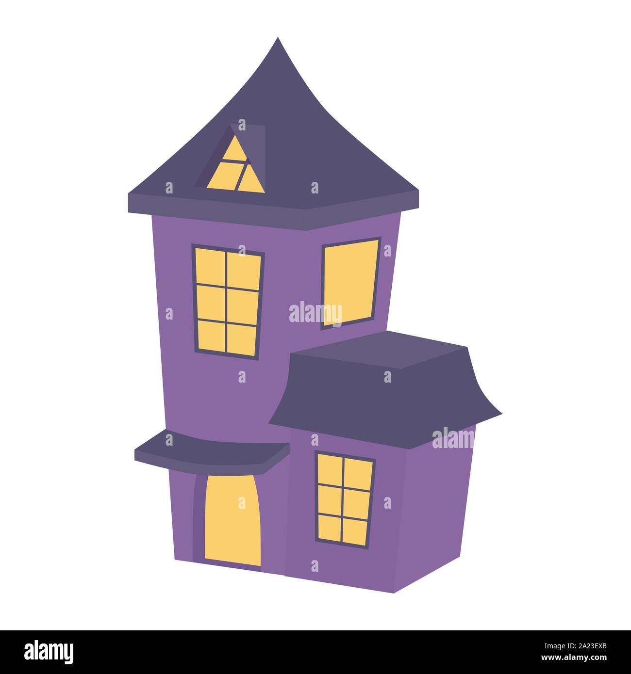 haunted house trick or treat happy halloween vector illustration Stock ...