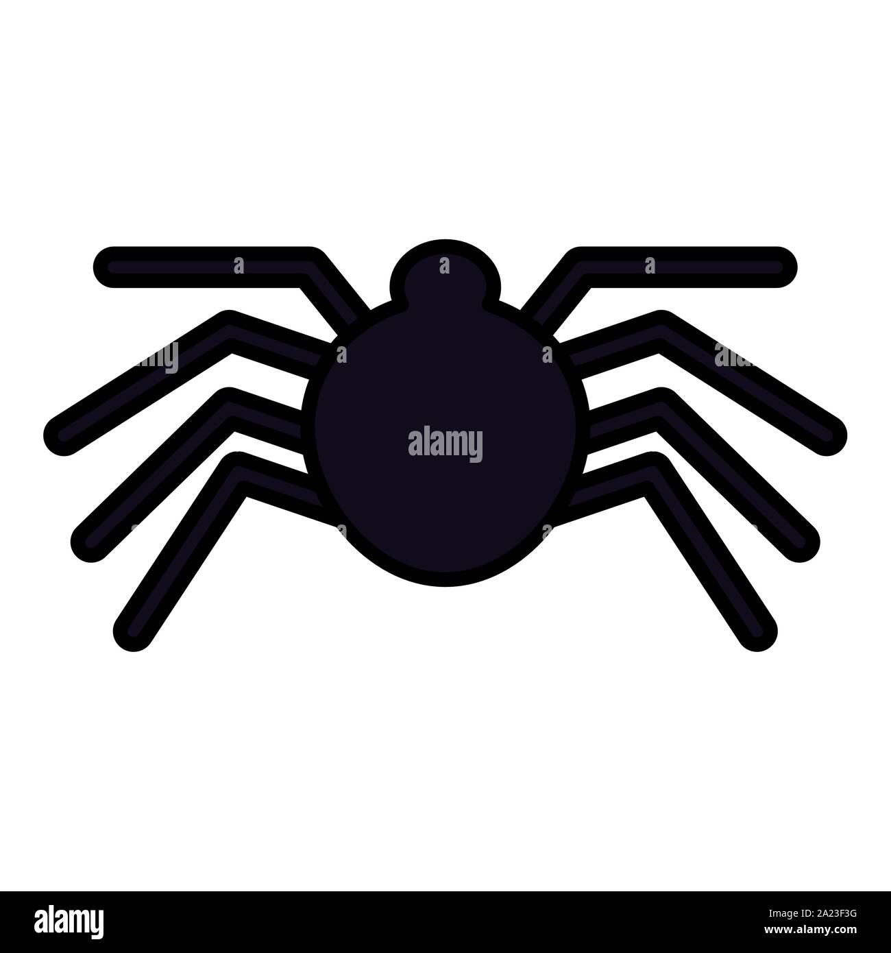 black spider trick or treat happy halloween vector illustration Stock ...