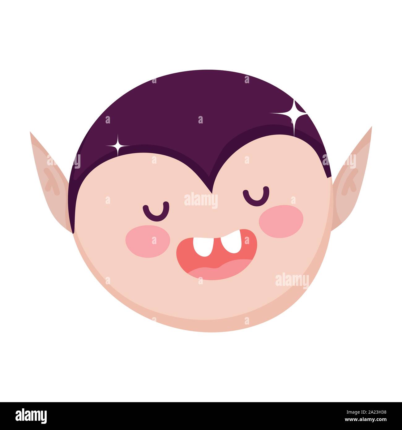 dracula face trick or treat happy halloween vector illustration Stock ...