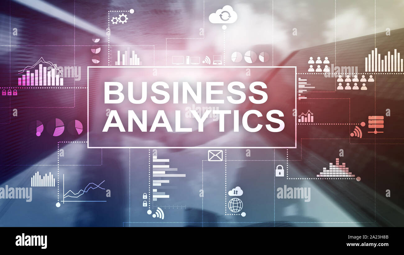 Business analytics concept on double exposure background Stock Photo ...
