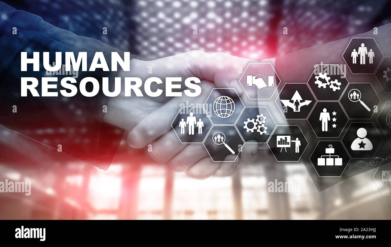 Human Resources HR management concept. Human resources pool, customer ...