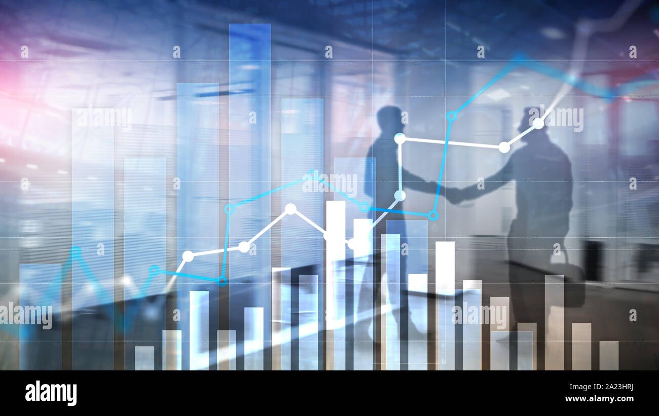 Financial growth graph. Sales increase, marketing strategy concept ...