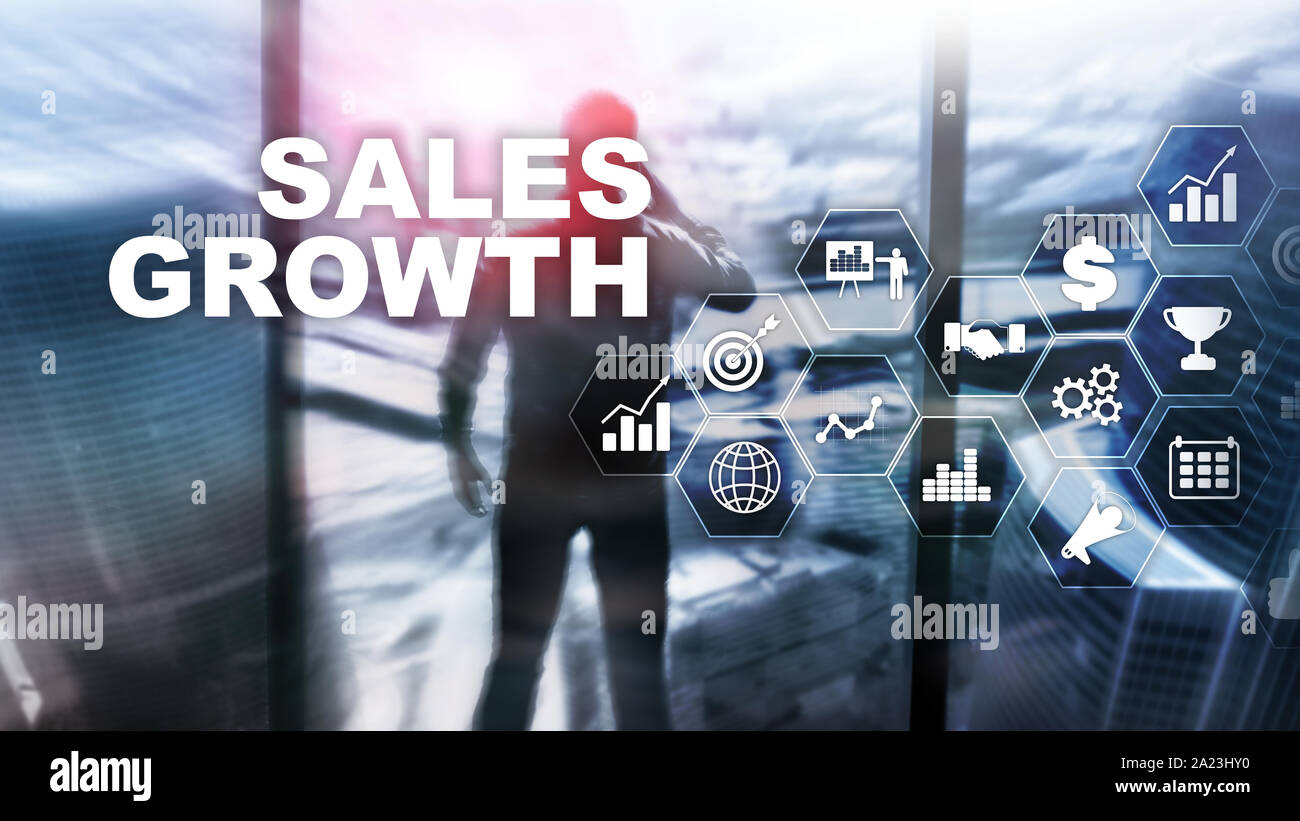 Chart growth concept. Sales increase, marketing strategy. Double ...