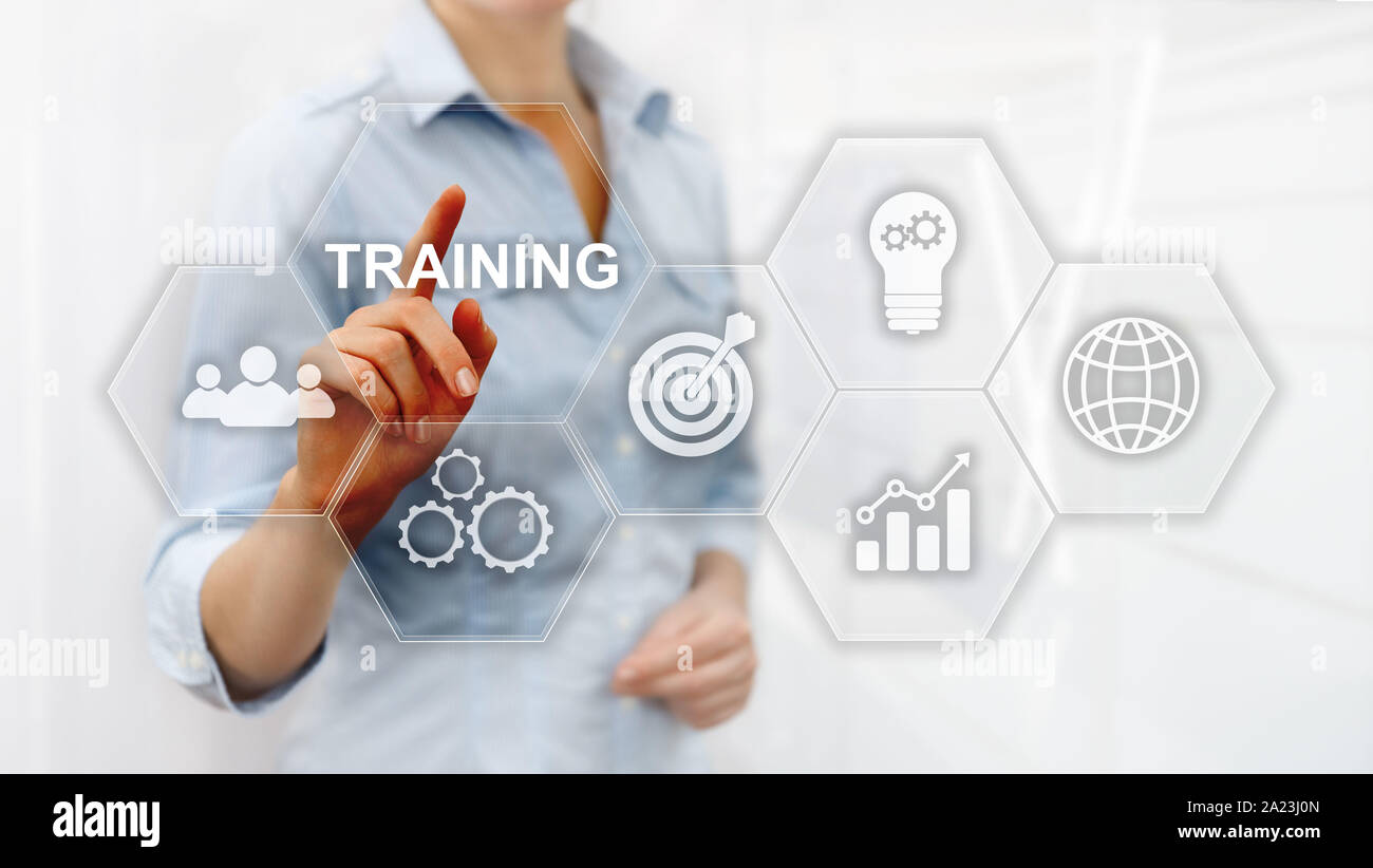 Business training concept. Training Webinar E-learning. Financial ...