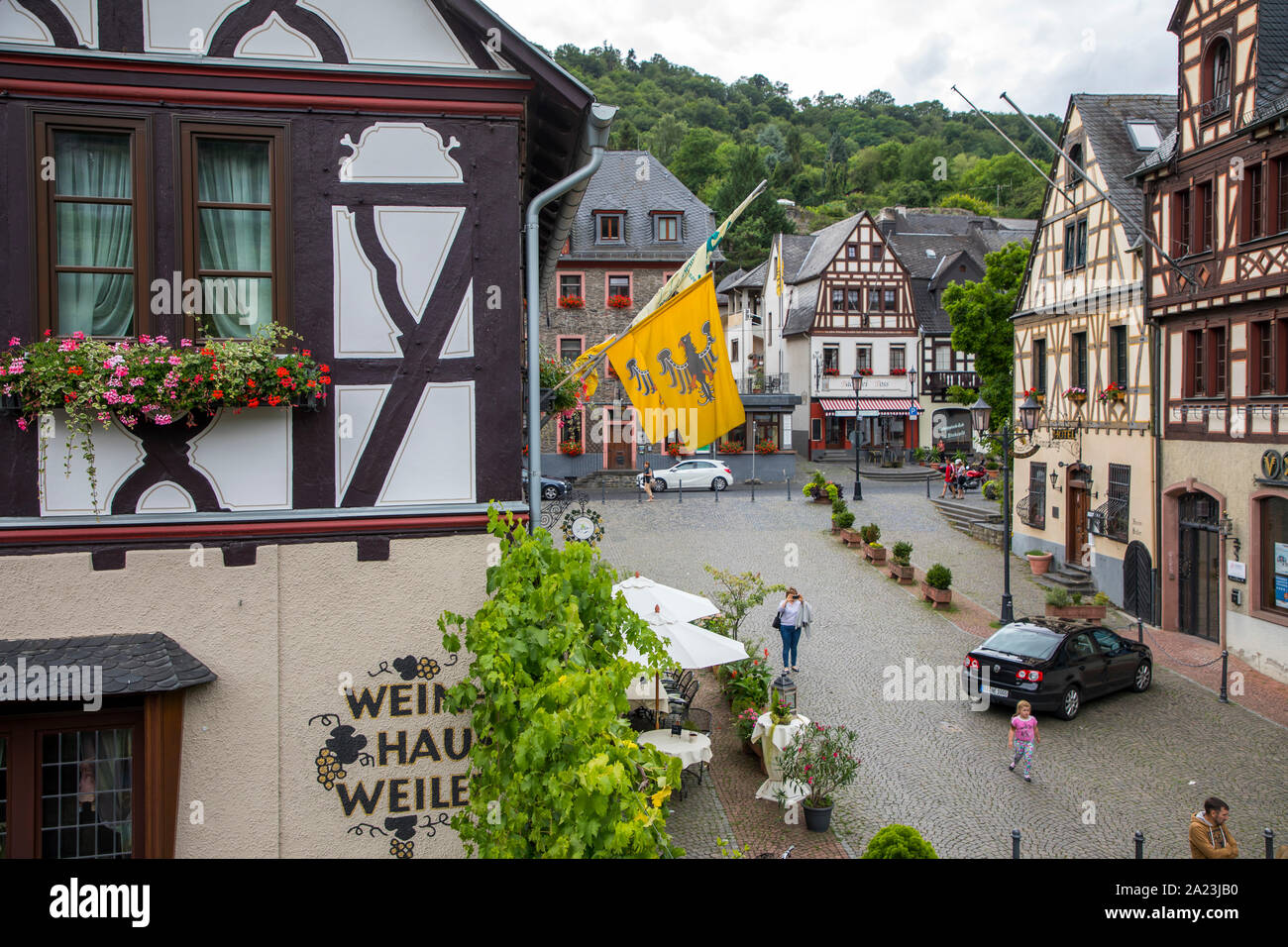 Old town of Oberwesel am Rhein, in the Upper Middle Rhine Valley World ...