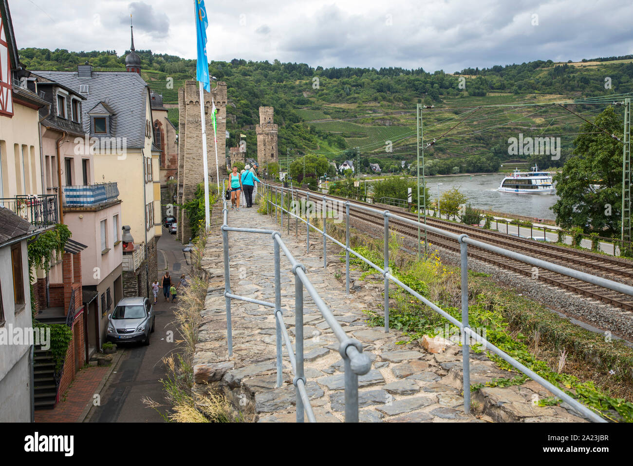 Old town of Oberwesel am Rhein, in the World Heritage Upper Middle ...