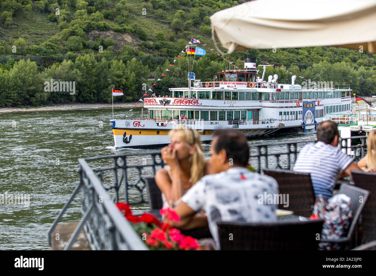 Old town of Boppard in the Rheingau, in the UNESCO World Heritage Upper ...